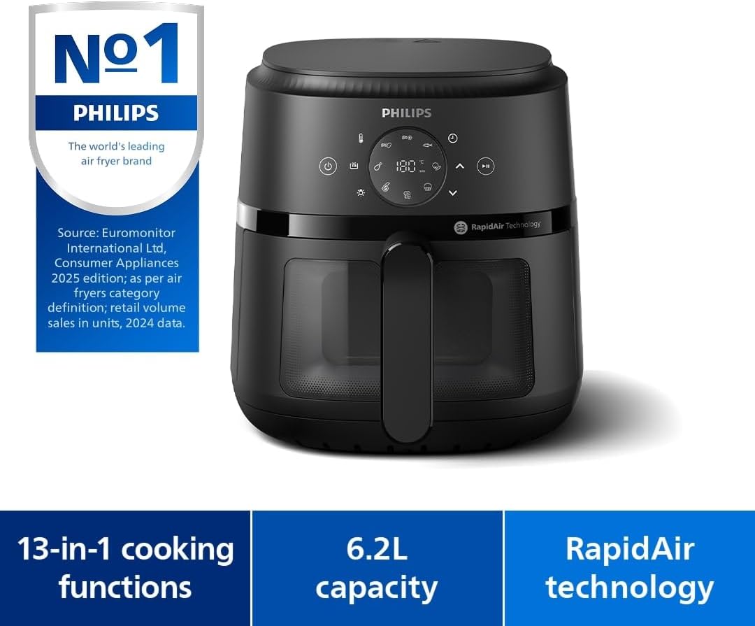 Philips Air Fryer 2000 Series 6.2L - 1700W Power, Cooking window ...