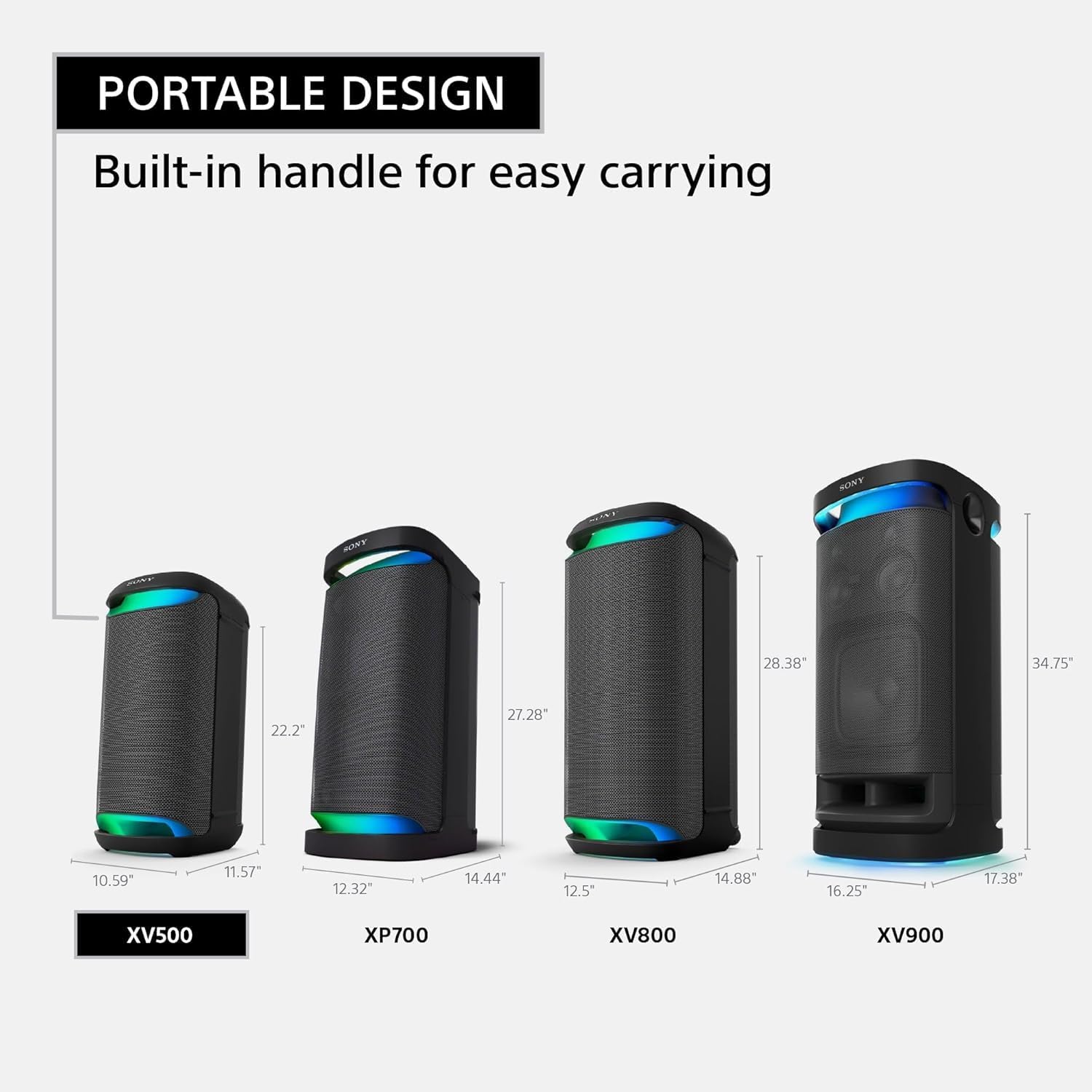 Sony SRS-XV500 Portable Bluetooth Karaoke Party Speaker & Karaoke ...