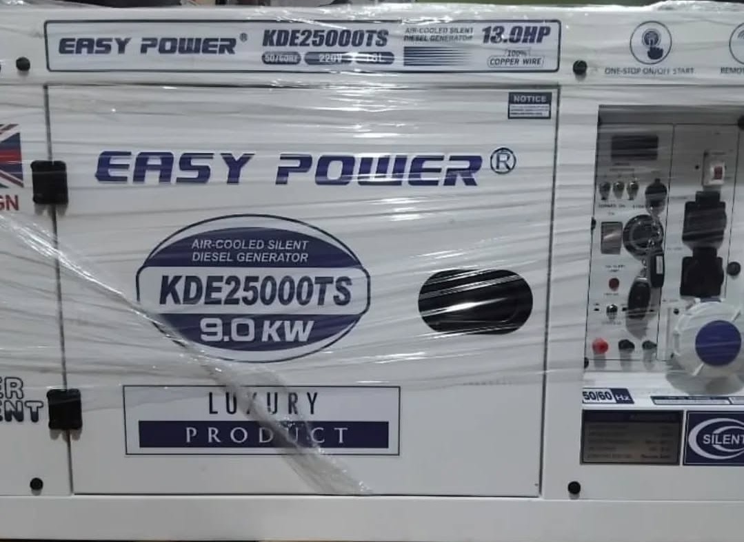 EASY POWER 9KW DIESEL SILENT GENERATOR, REMOTE CONTROL, KDE25000TS