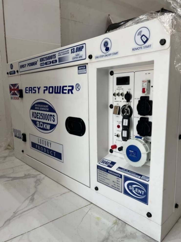 EASY POWER 9KW DIESEL SILENT GENERATOR, REMOTE CONTROL, KDE25000TS