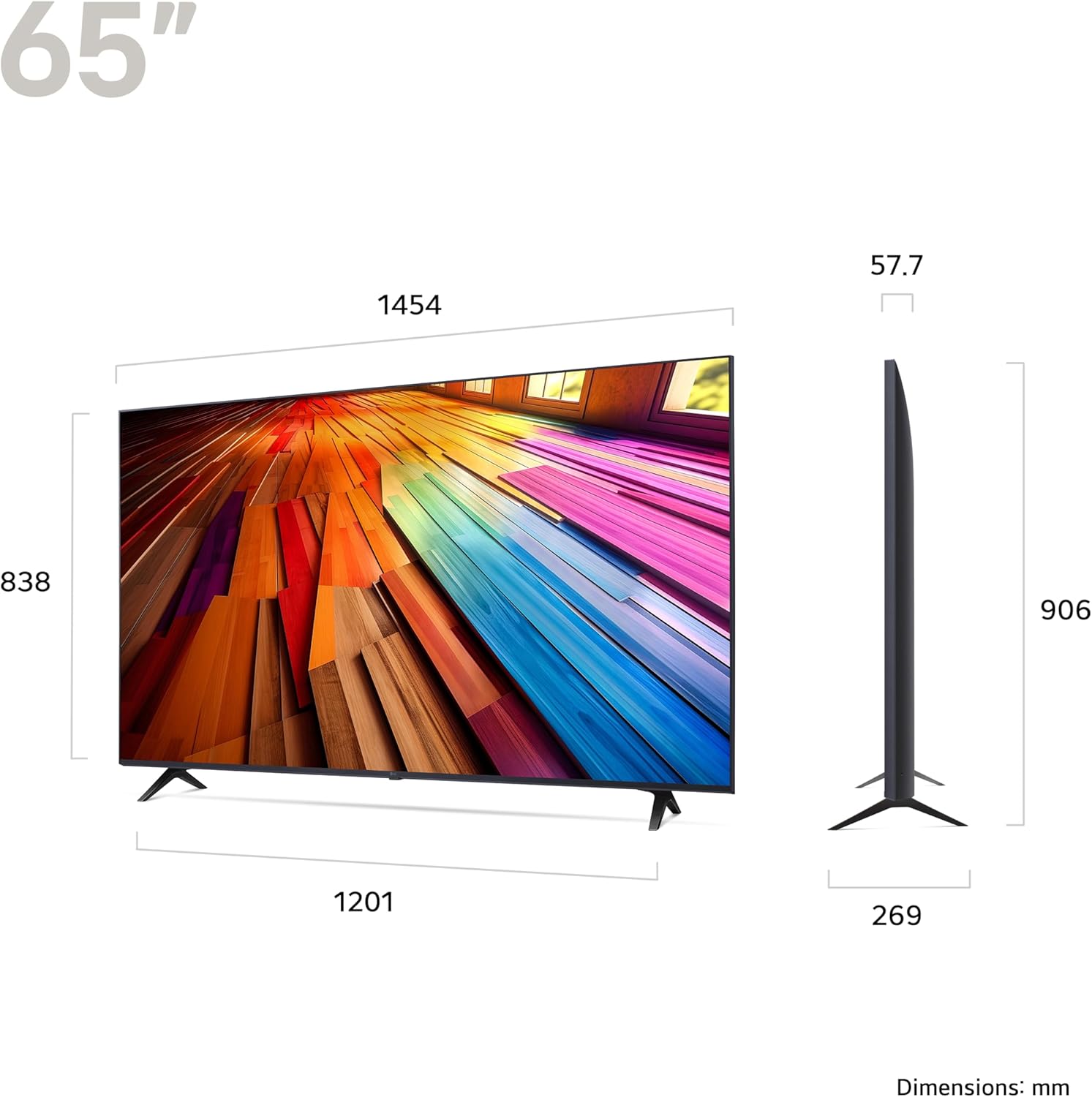 LG 65 Inch 4K Smart TV UHD With Netflix, Youtube 65UT80006LA (2024 ...